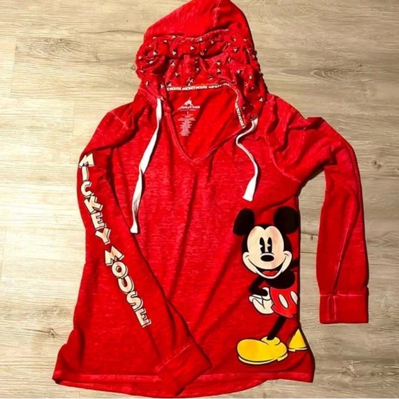 Disney | Tops | Mickey Mouse Lightweight Hoodie Size L | Poshmark